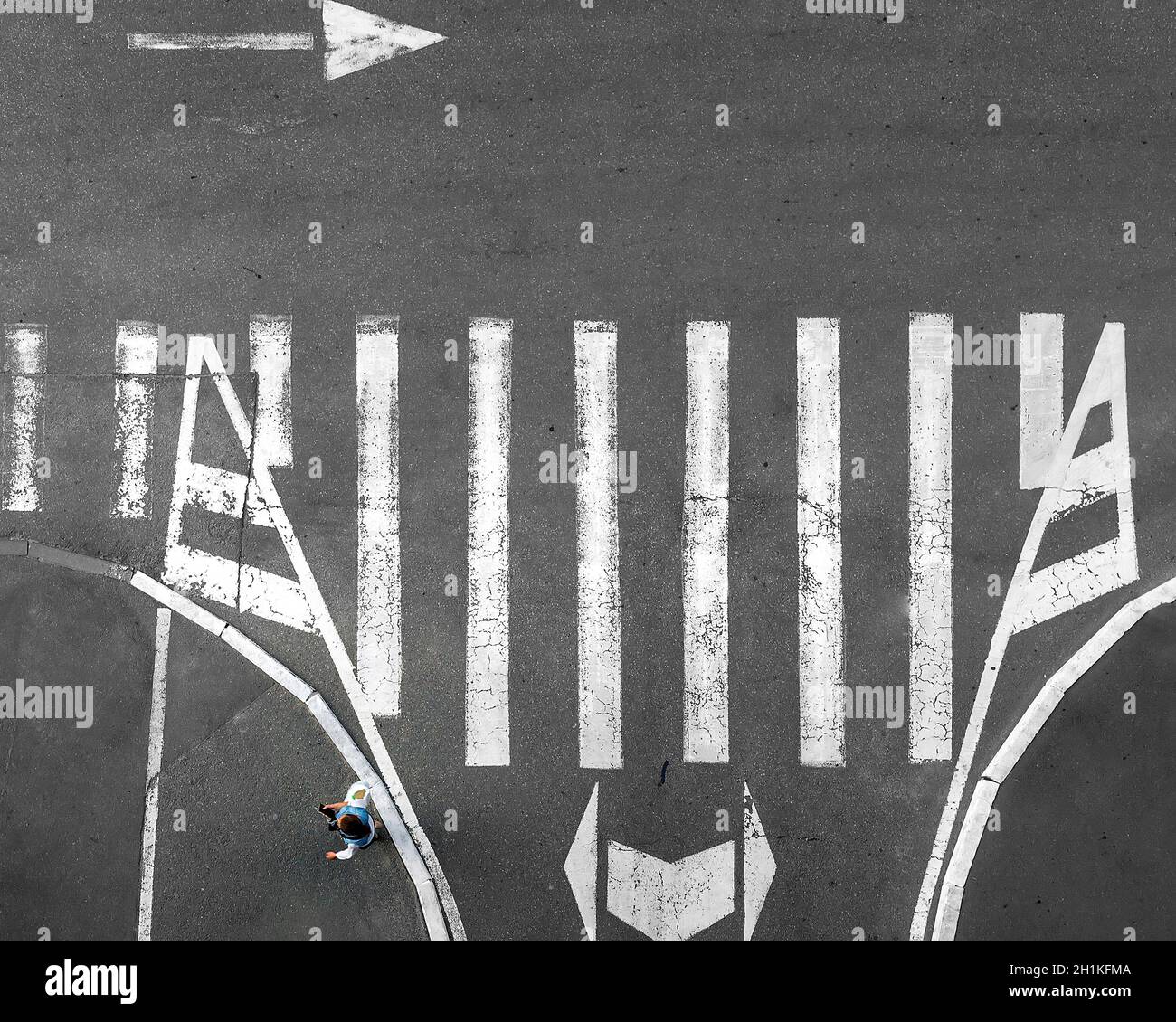 People top view zebra crossing hi-res stock photography and images - Alamy