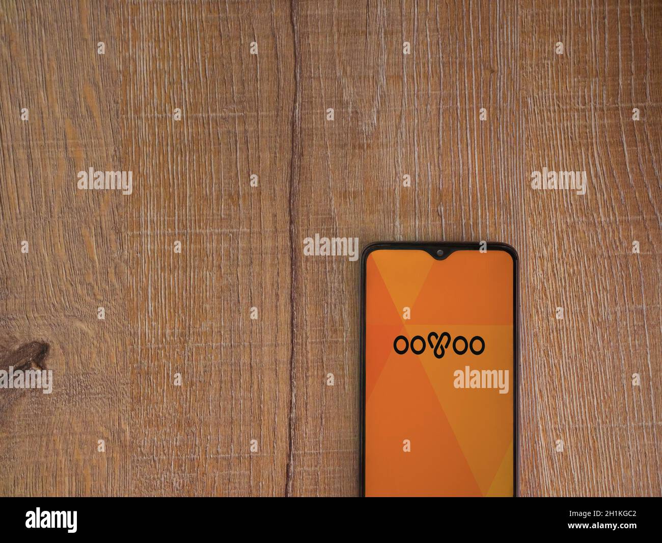Lod, Israel - July 8, 2020: ooVoo app launch screen with logo on the ...