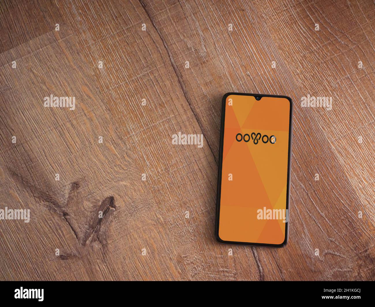 Lod, Israel - July 8, 2020: ooVoo app launch screen with logo on the ...