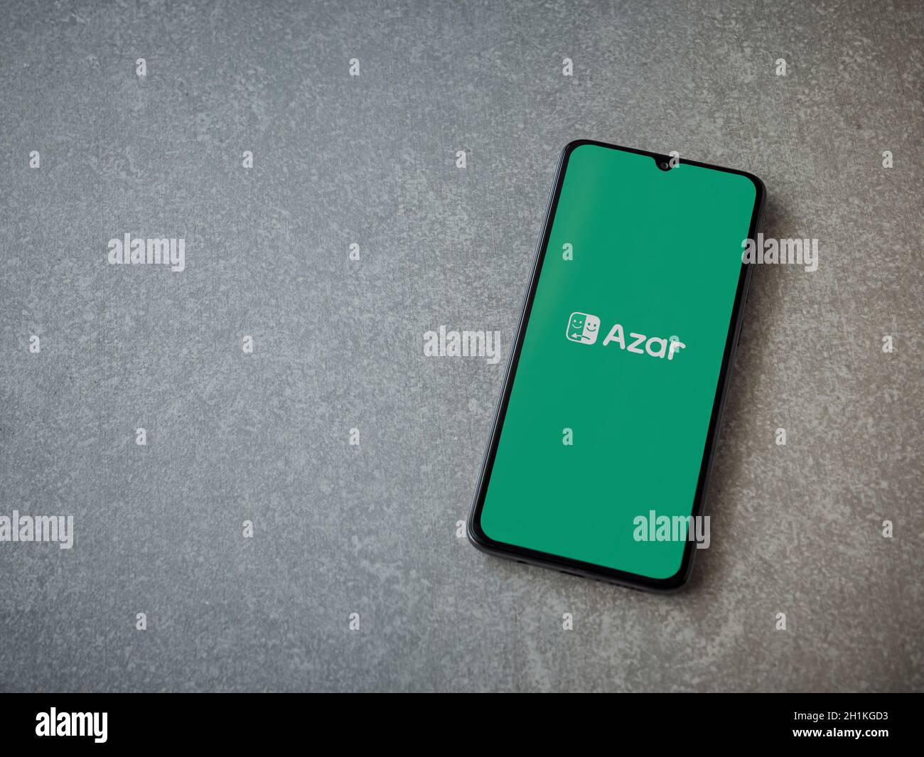 Lod, Israel - July 8, 2020: Azar app launch screen with logo on the ...