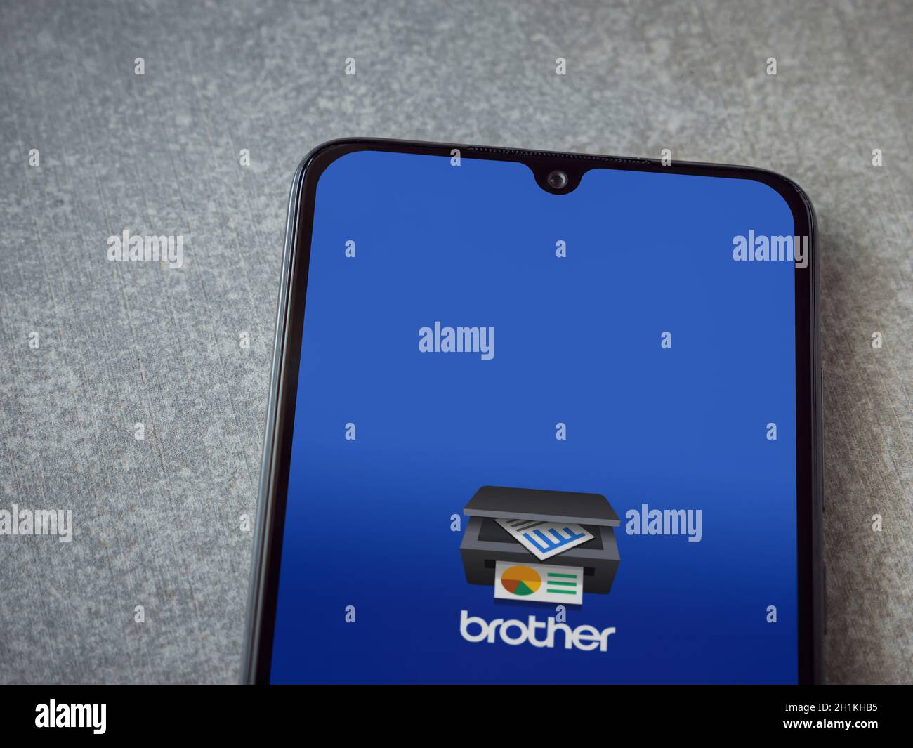 Lod, Israel - July 8, 2020: Brother iPrint&Scan app launch screen with ...