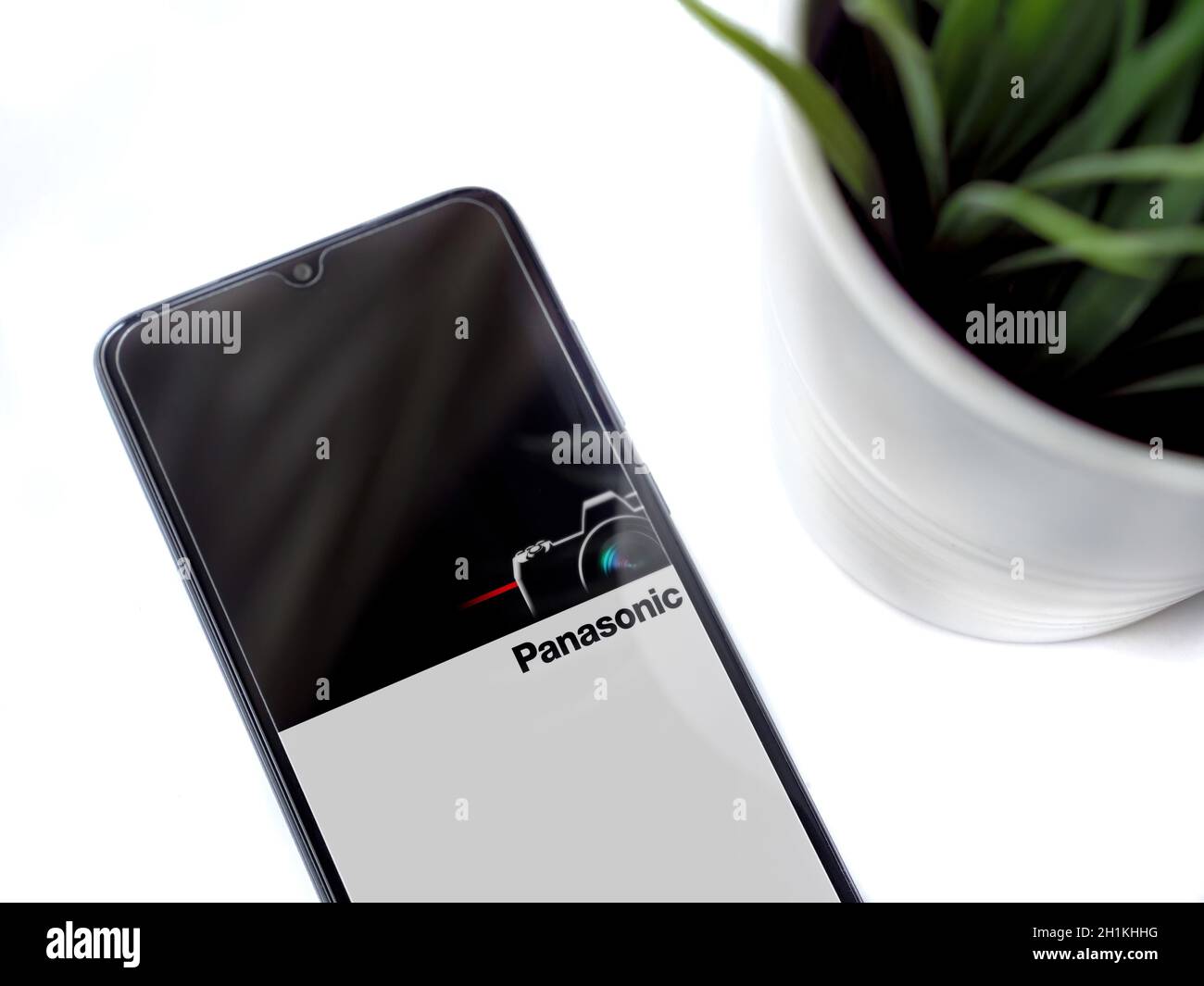 Lod, Israel - July 8, 2020: Modern minimalist office workspace with ...