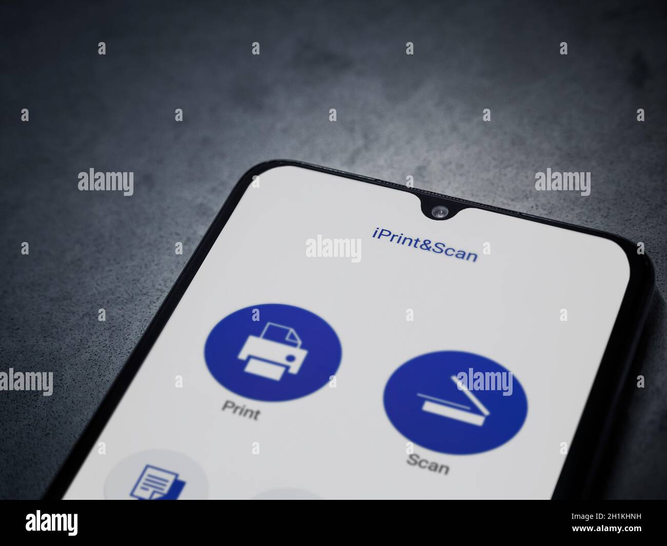Lod, Israel - July 8, 2020: Brother iPrint&Scan app launch screen with ...