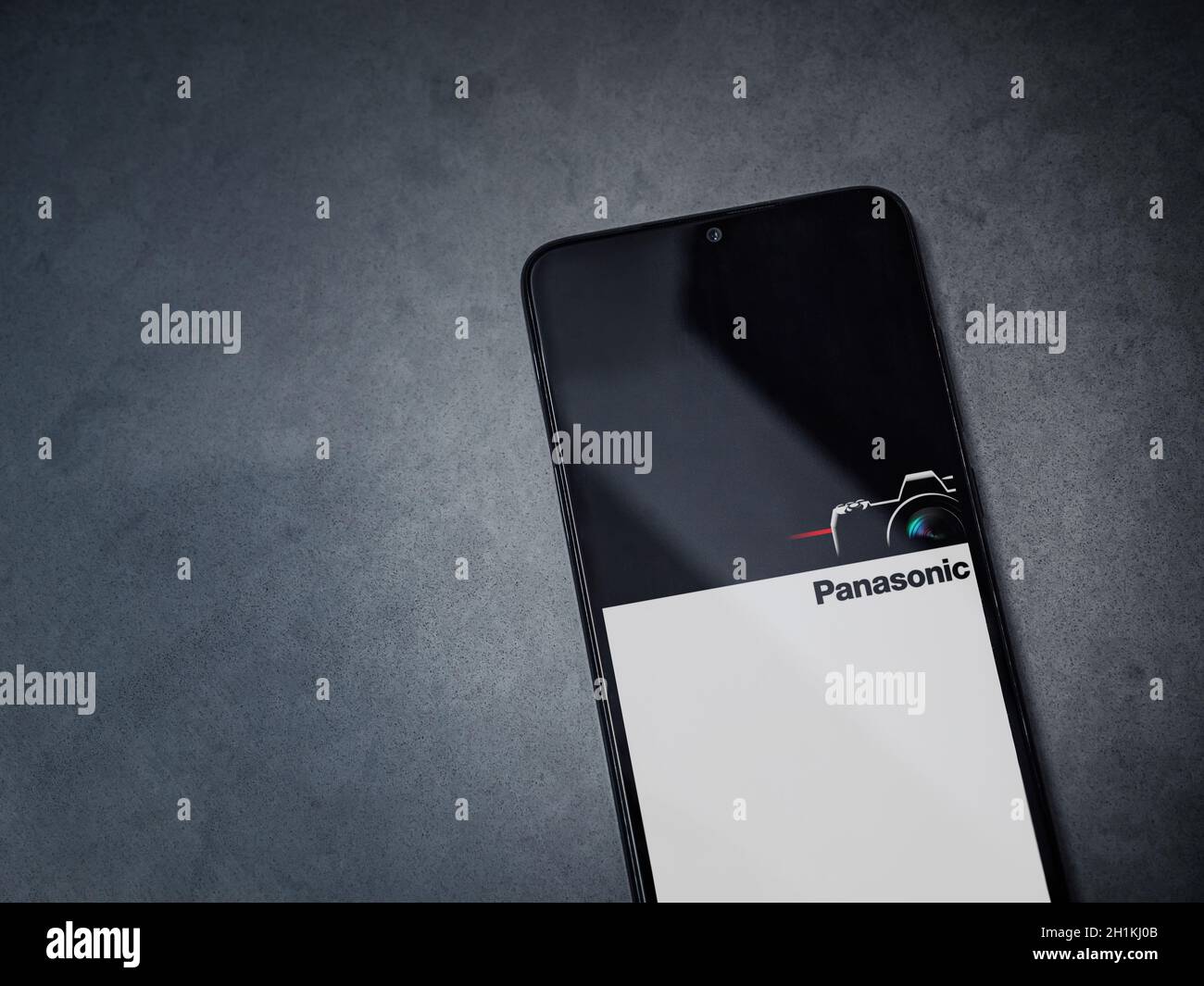 Lod, Israel - July 8, 2020: Panasonic LUMIX Sync app launch screen with ...