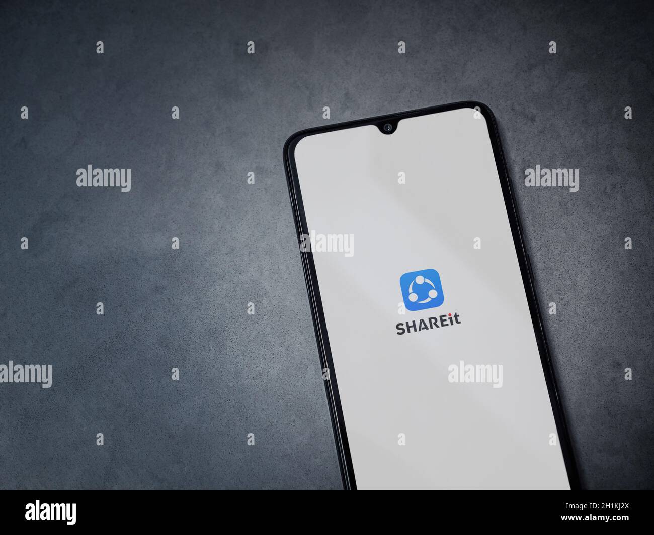 Lod, Israel - July 8, 2020: SHAREit app launch screen with logo on the ...