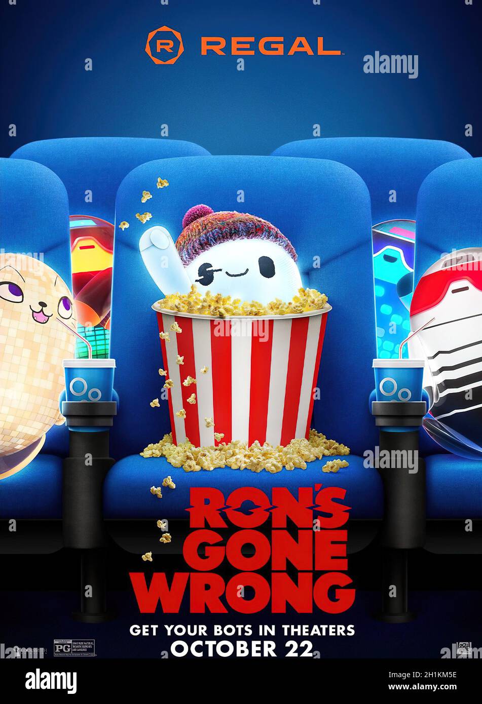RON'S GONE WRONG, US Regal Cinema poster, Ron (voice: Zach Galifianakis ...