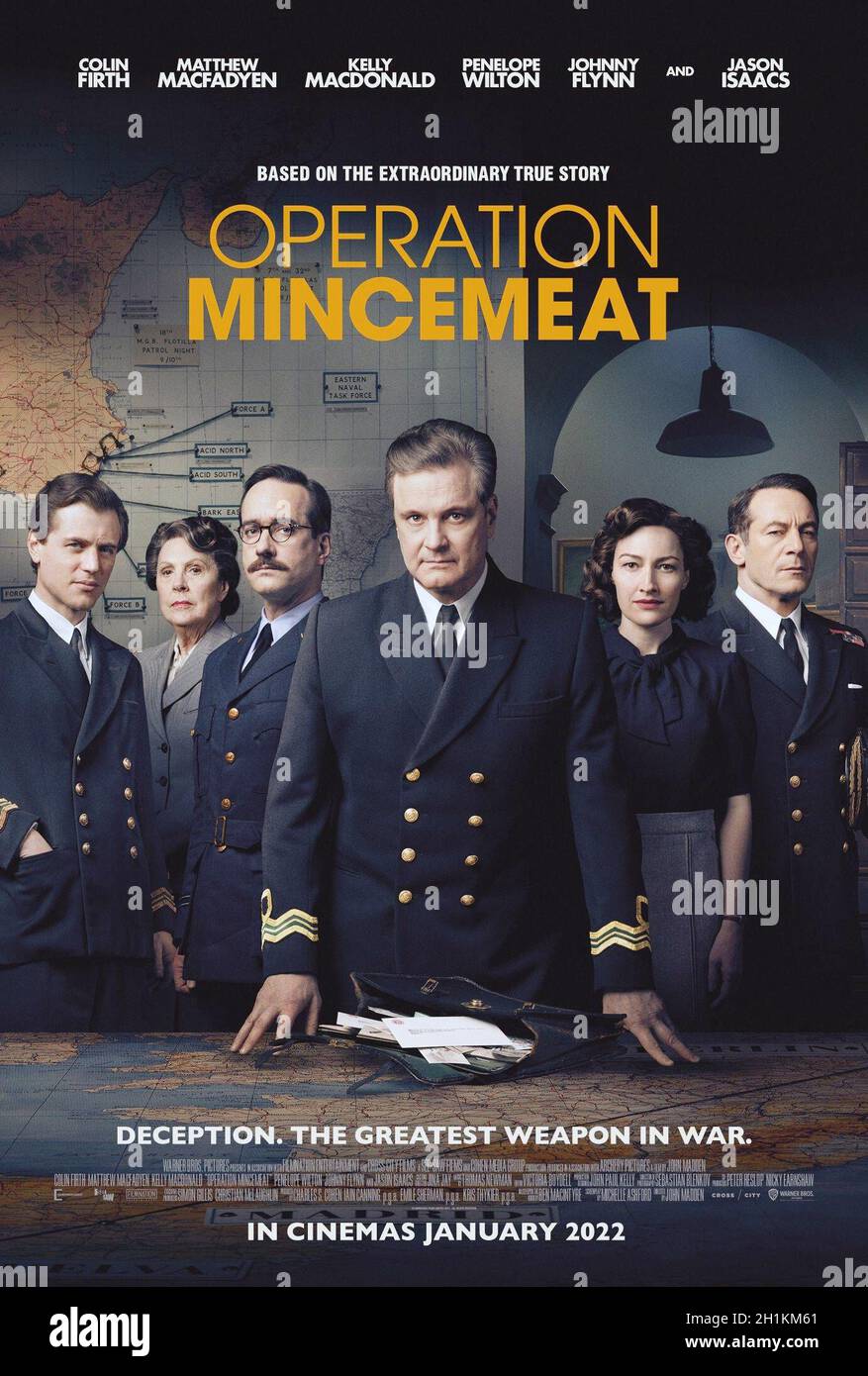 OPERATION MINCEMEAT, British poster, from left: Johnny Flynn, Penelope ...