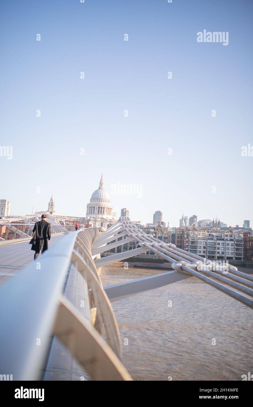 Millenium bridge handrail hi-res stock photography and images - Alamy