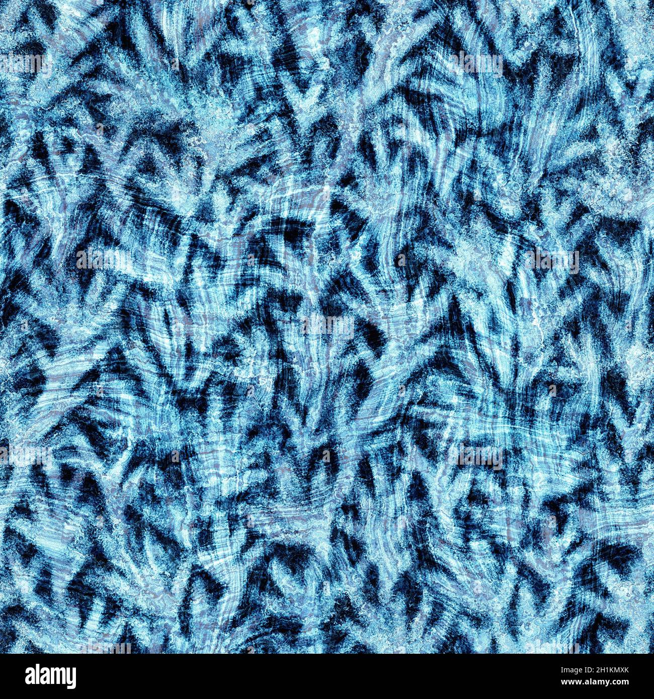 Seamless indigo block print texture on navy blue woven effect ...