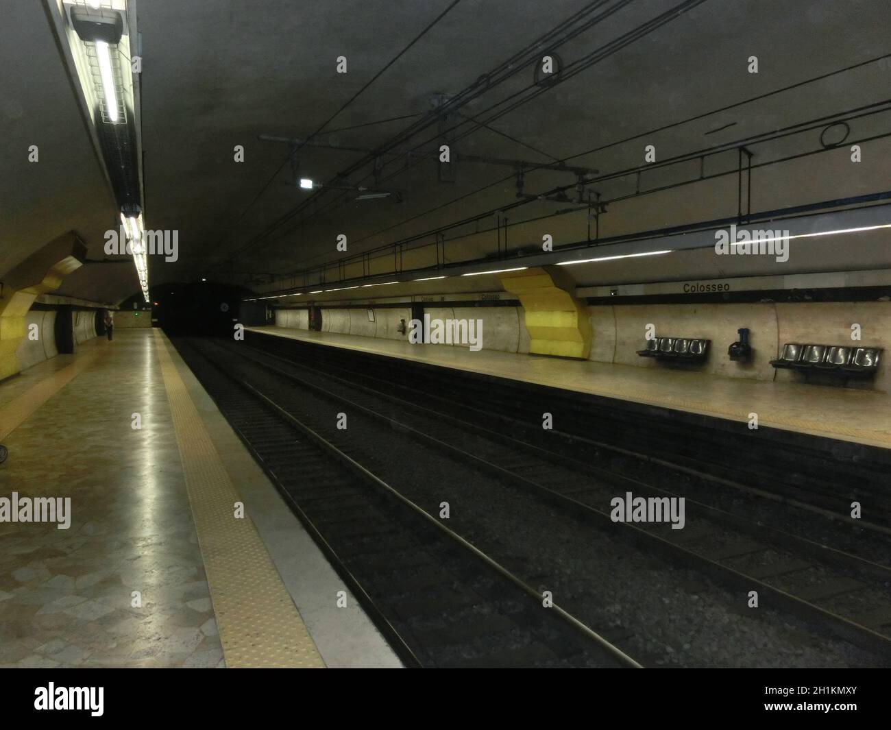 Rome, Italy - May 02, 2014: The subway train station in Rome. Rome ...
