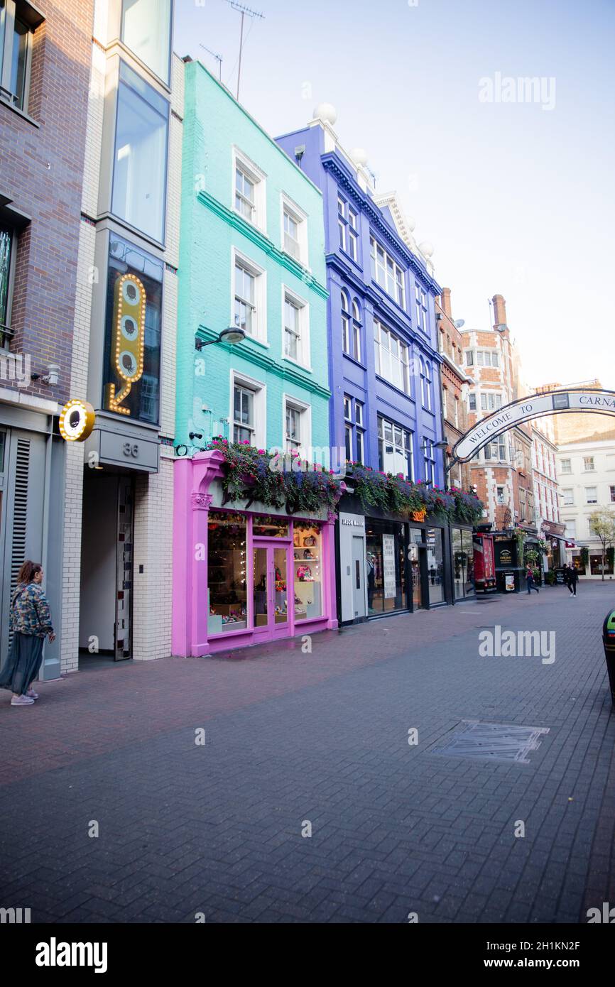 London, UK - September 1, 2020: Portrait style picture of colorful ...
