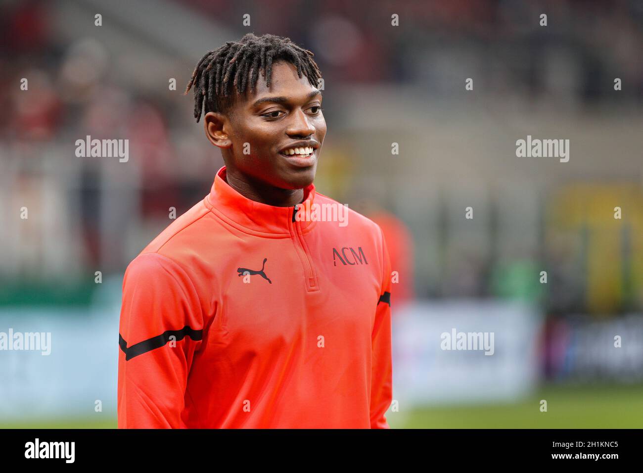 Italy, Milan, oct 16 2021: Rafael Leao (Milan striker) smiles during ...