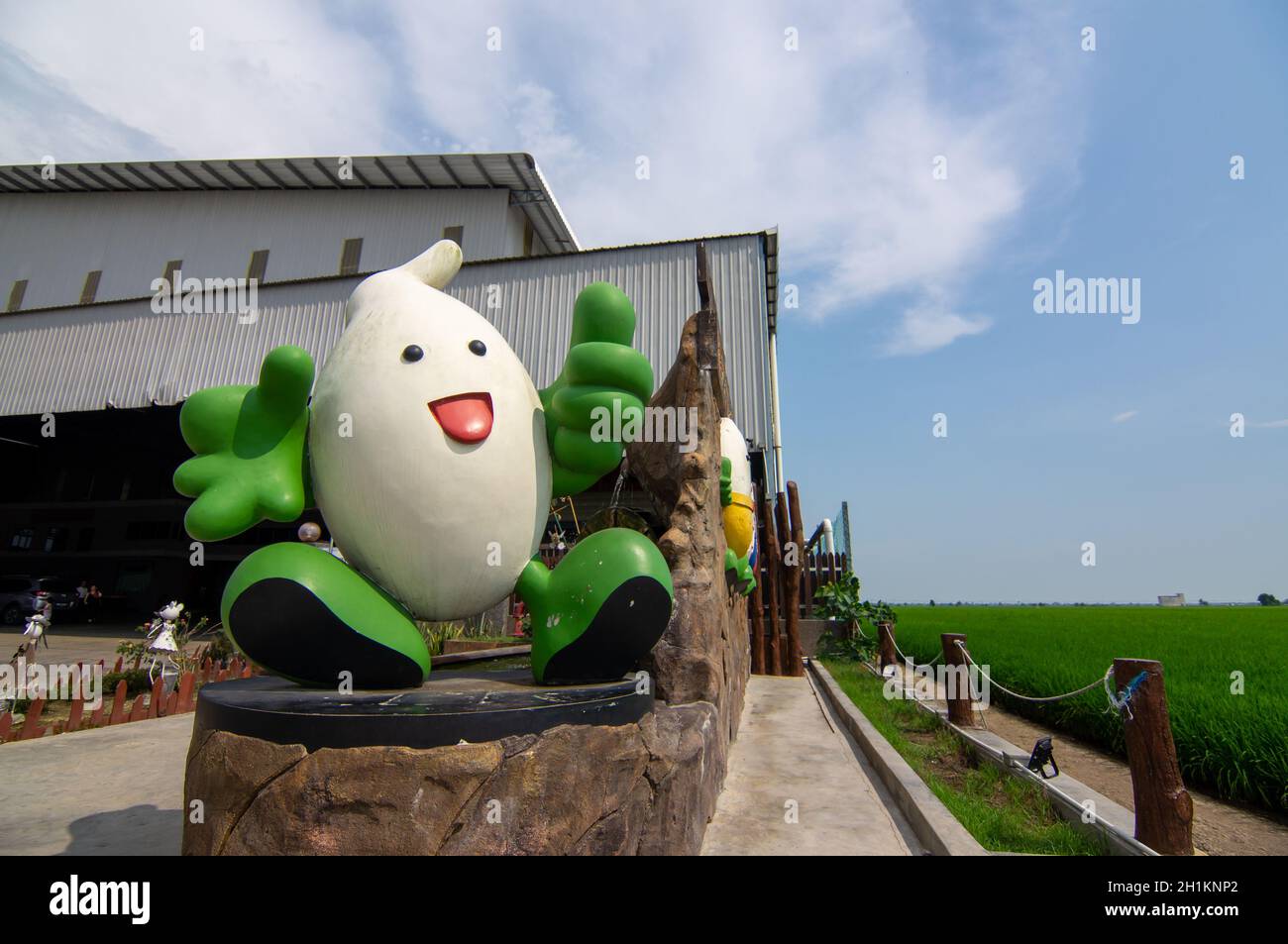 Sekinchan, Selangor/Malaysia - Oct 05 2019: The big rice mascot in ...