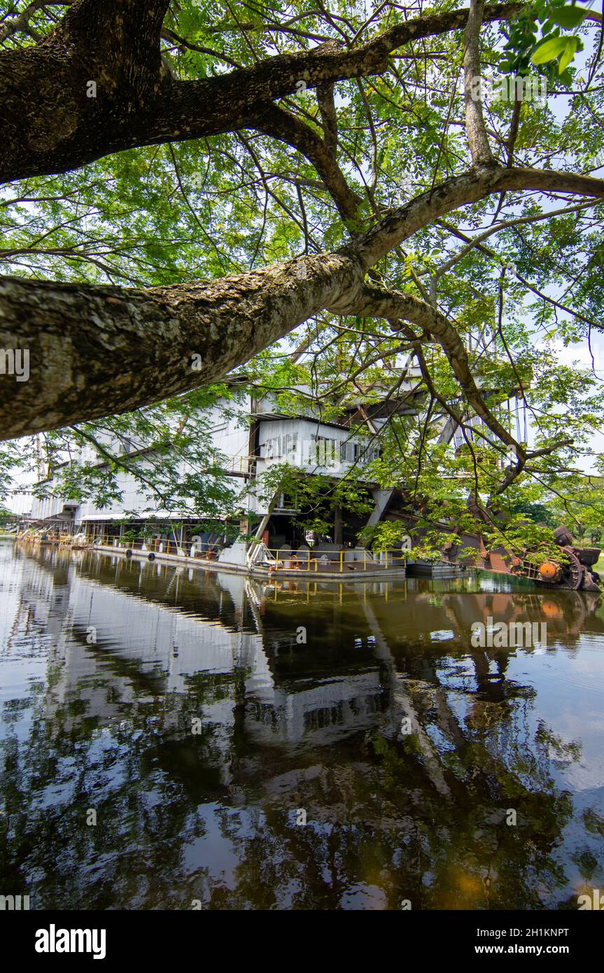Tanjung Tualang, Perak/Malaysia - Oct 07 2019: Tin Dredge No. 5 ...
