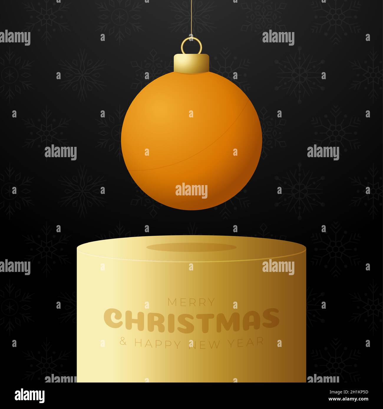 Ping pong Christmas bauble pedestal. Merry Christmas sport greeting ...