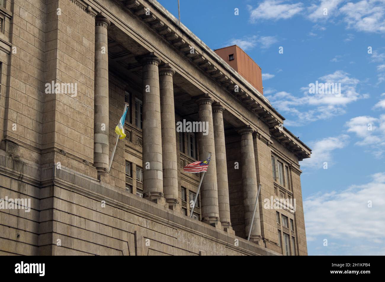 Georgetown, Penang/Malaysia - Feb 14 2020: Penang colonial building ...