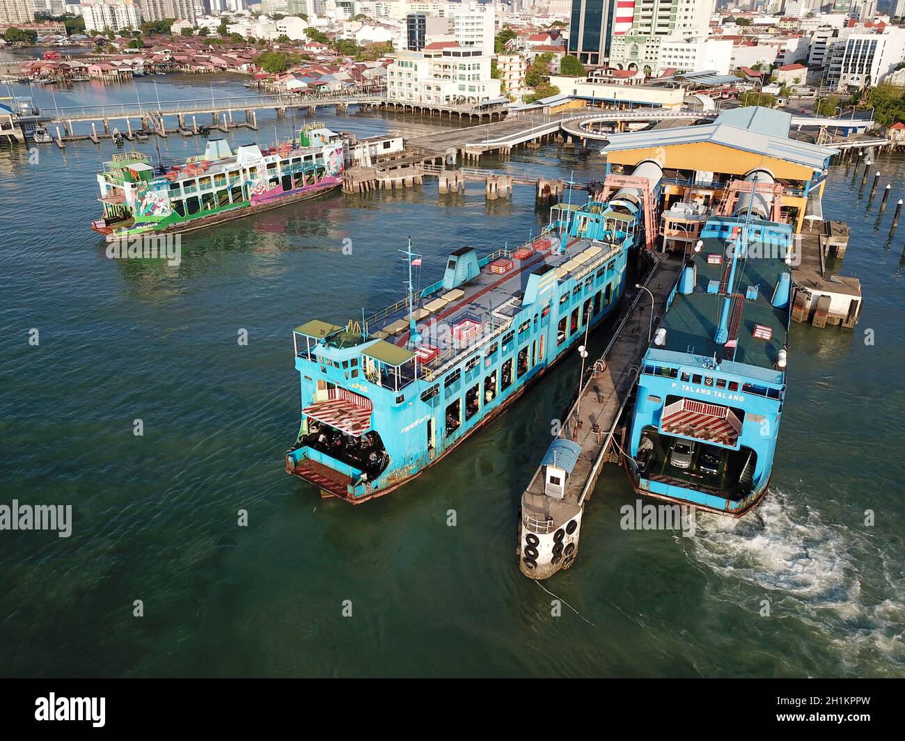 Aerial view ferry in hi-res stock photography and images - Alamy