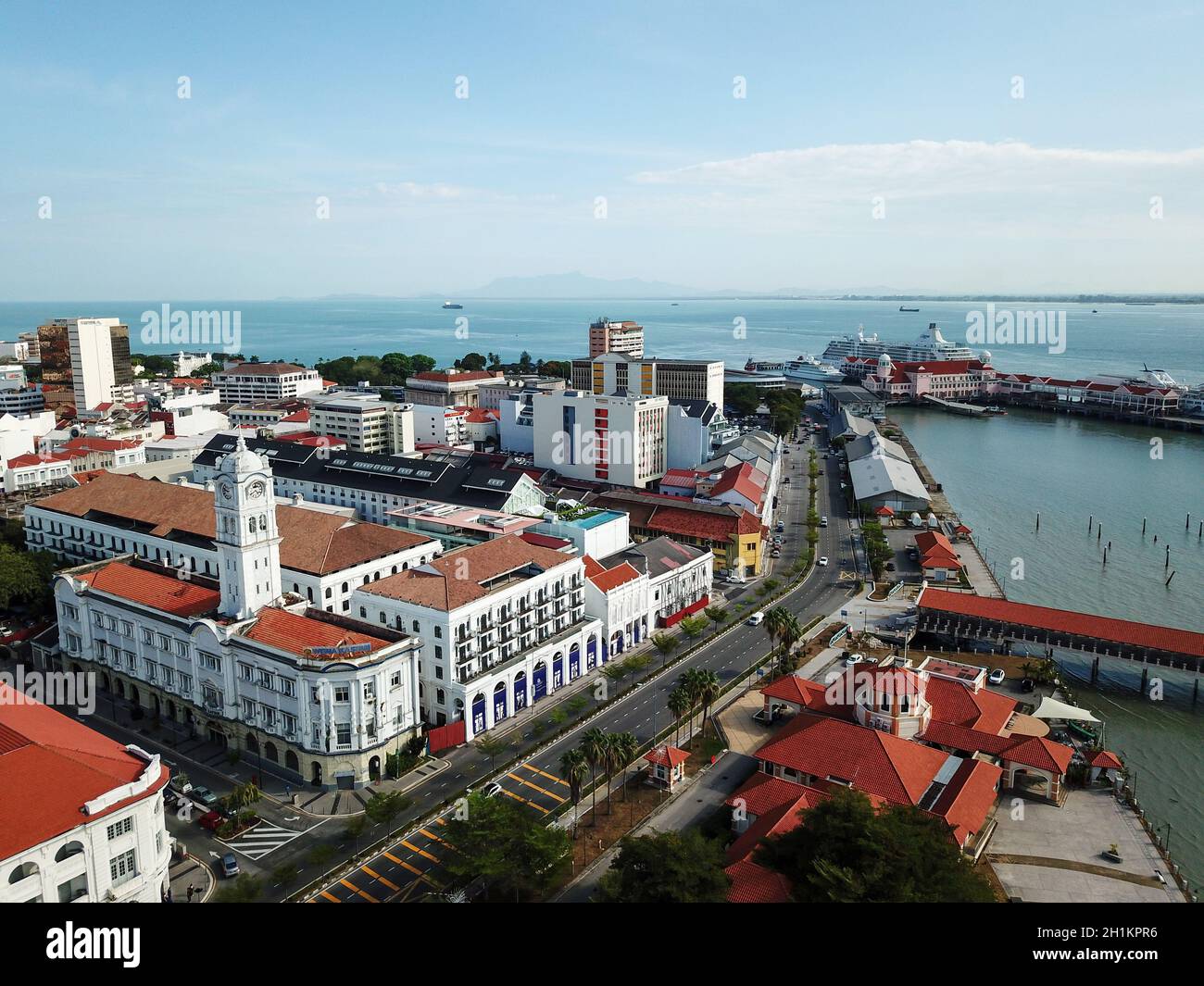Georgetown, Penang/Malaysia - Feb 28 2020: Clock Tower Wisma Kastam at ...
