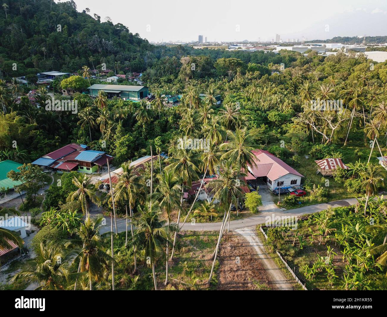 Bukit Mertajam, Penang/Malaysia - Mar 13 2020: Traditional Malays house ...