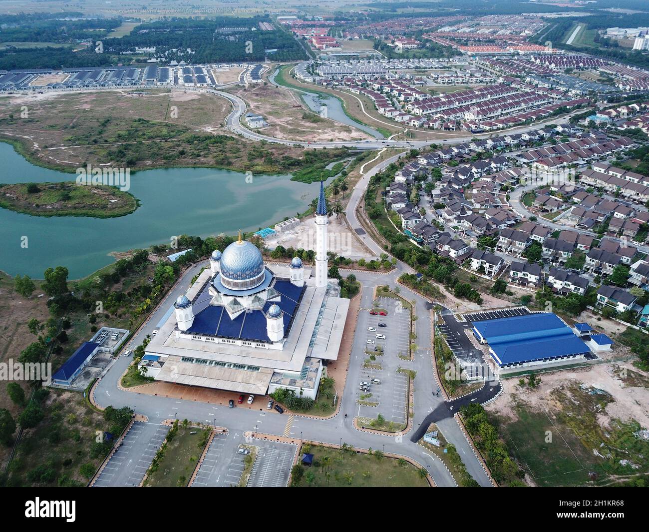 Kepala Batas, Penang/Malaysia - Mar 15 2020: Aerial view Masjid ...
