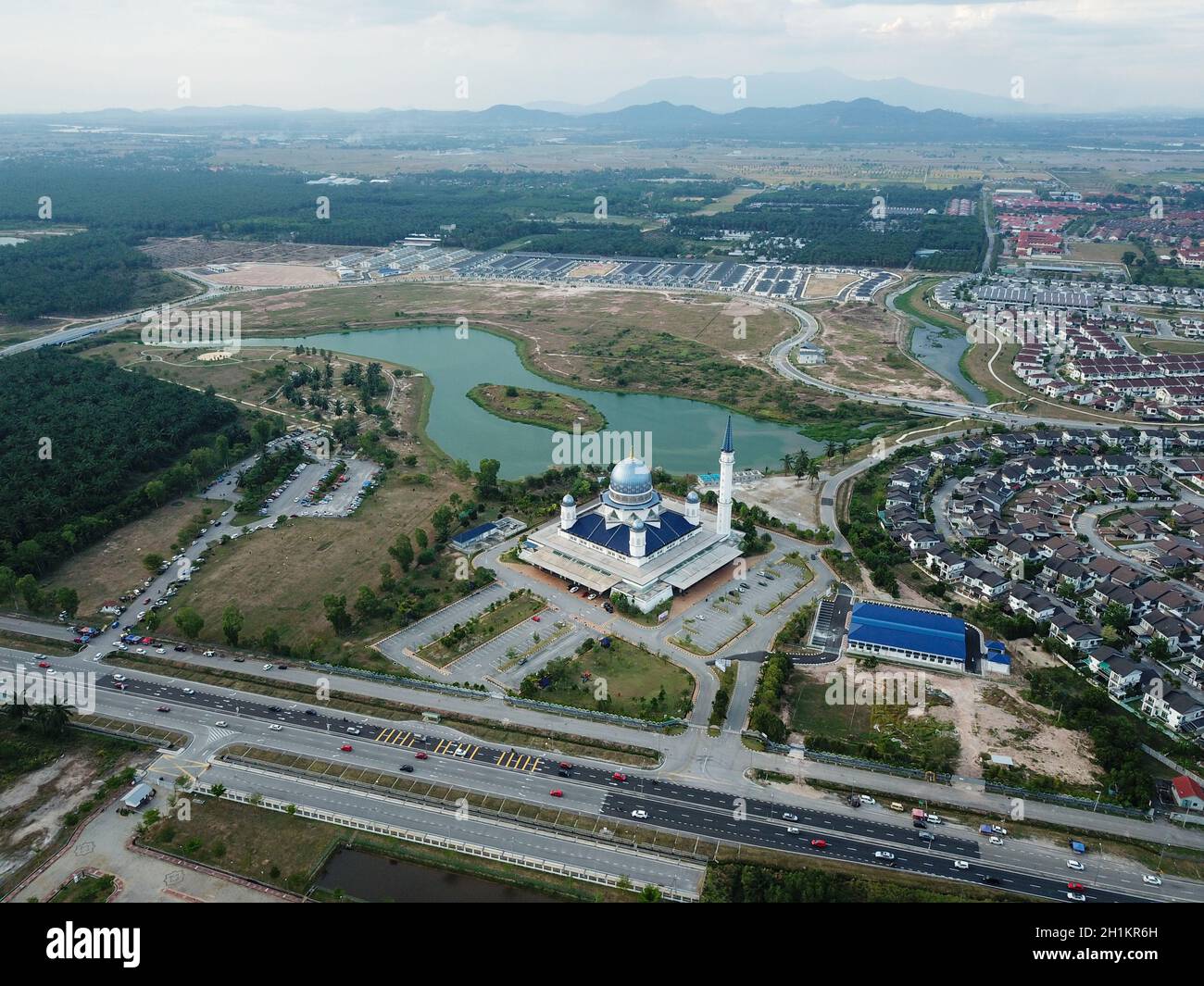 Kepala Batas, Penang/Malaysia - Mar 15 2020: Drone view Abdullah Fahim ...