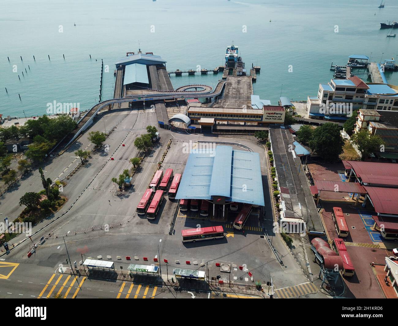 Georgetown, Penang/Malaysia - Mar 21 2020: Rapid Penang bus station ...