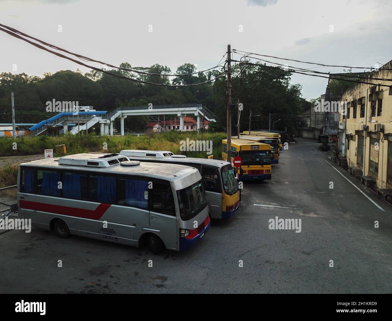 Bukit Mertajam, Penang/Malaysia - Mar 25 2020: The public transport is ...