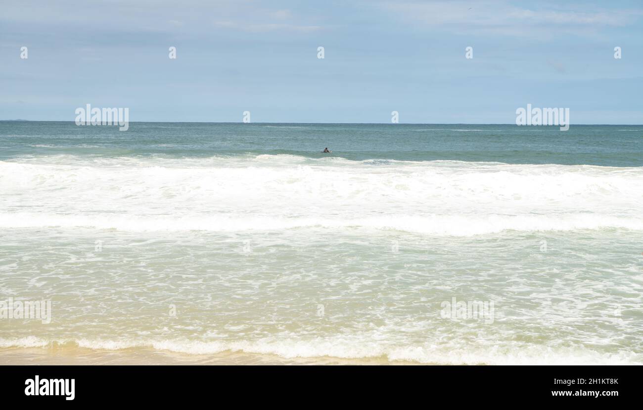 Ocean surf on the beach of Copacabana. Rio de Janeiro, February 2020 ...