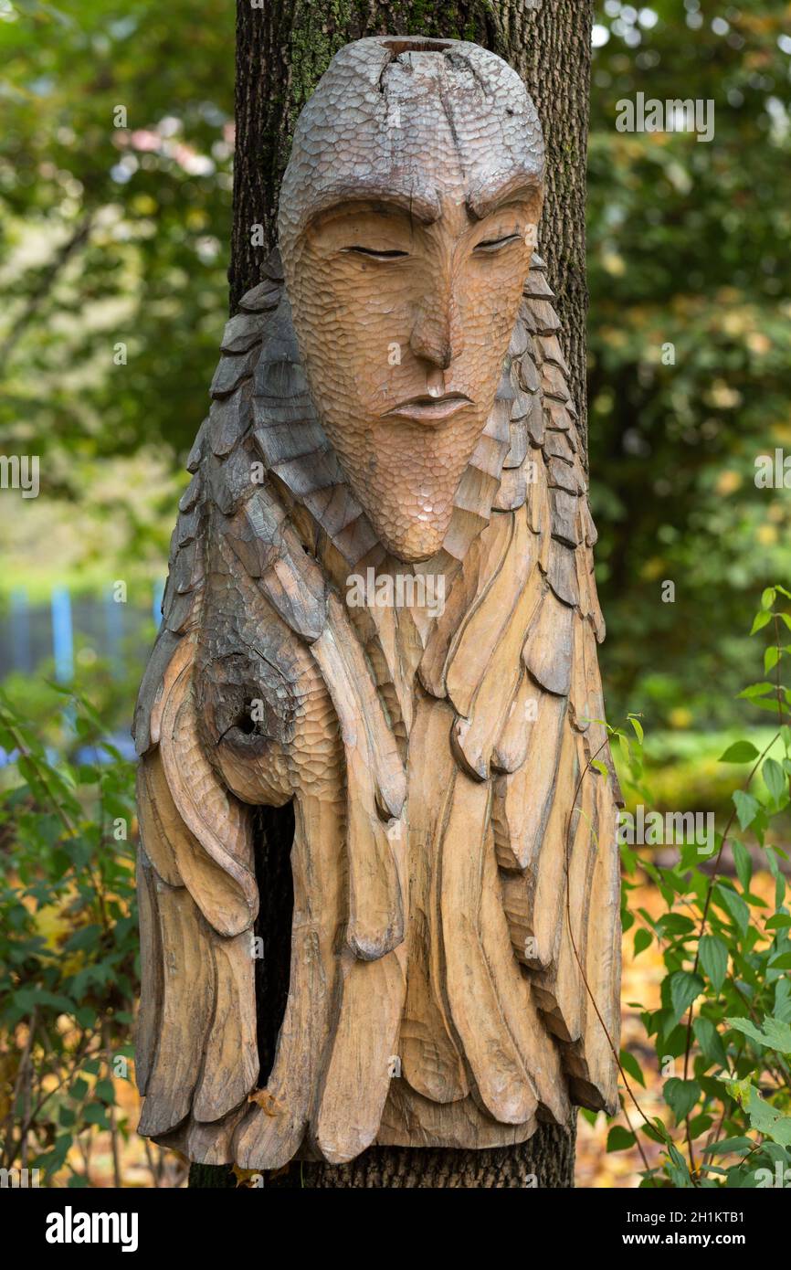 Fairy-like wooden figures from primaeval Slawic tales Stock Photo - Alamy
