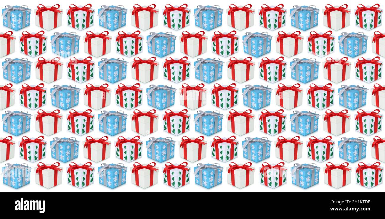 Christmas gifts gift box present background banner many presents ...