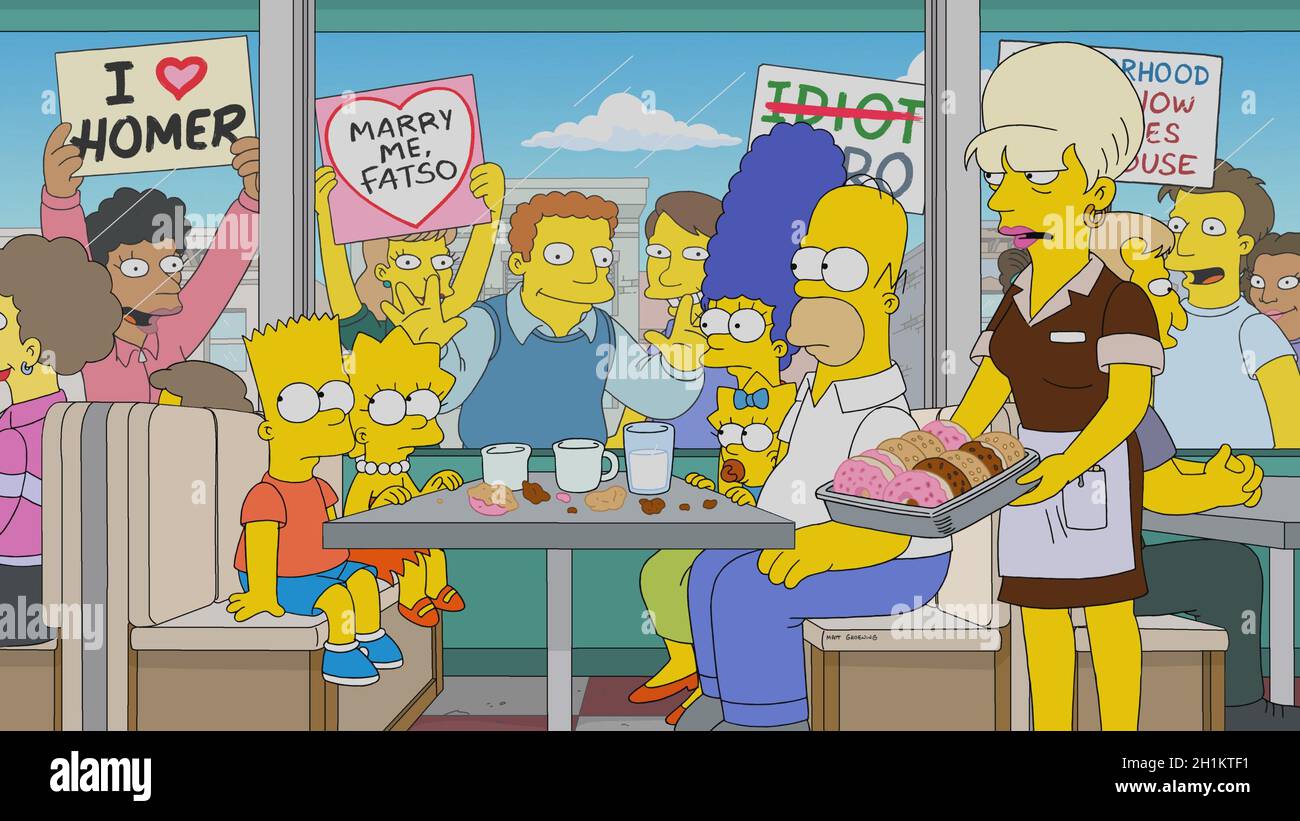 THE SIMPSONS, sitting from left: Bart Simpson (voice: Nancy Cartwright ...
