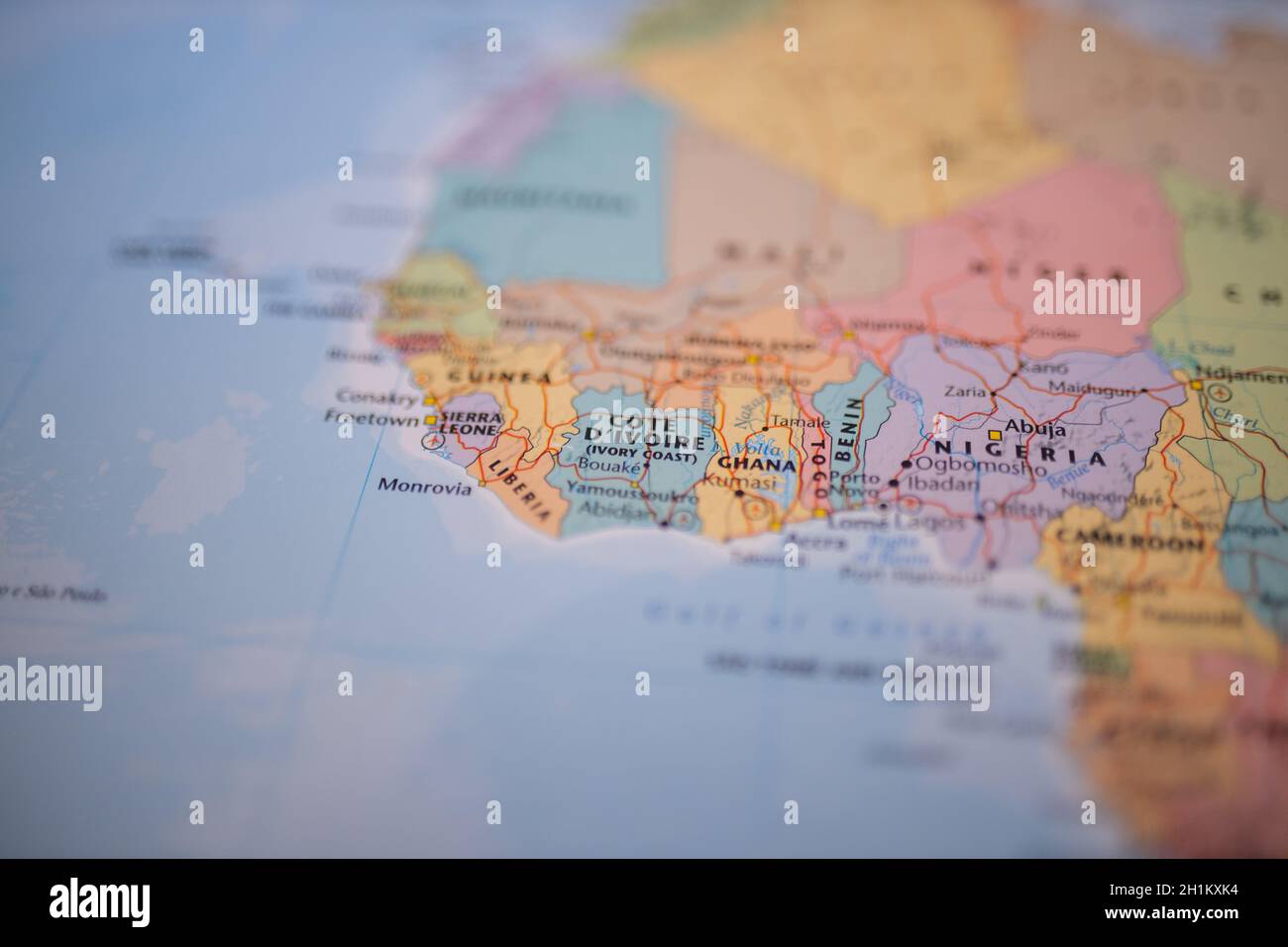 ivory coast map of africa