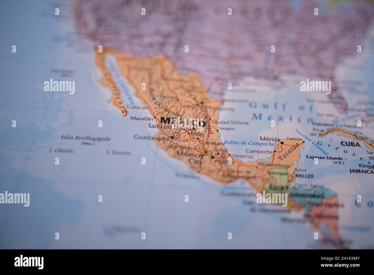 Mexico map outline hi-res stock photography and images - Alamy