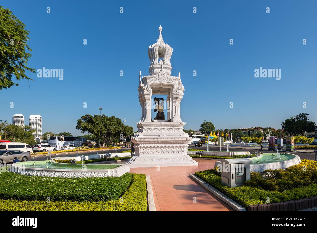 Bangkok, Thailand - December 7, 2019: Statue of Phra Mae Thorani ...
