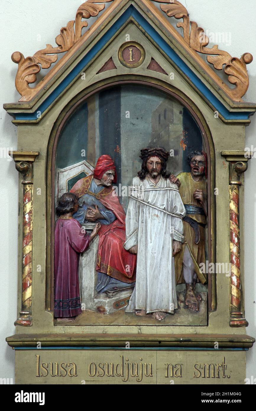 1st station of the cross, jesus hi-res stock photography and images - Alamy