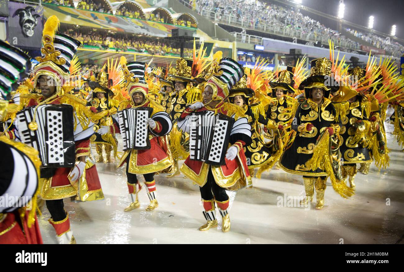 Rio de Janeiro, Brasil- February 29, 2020: Samba Parade at the 2020 ...