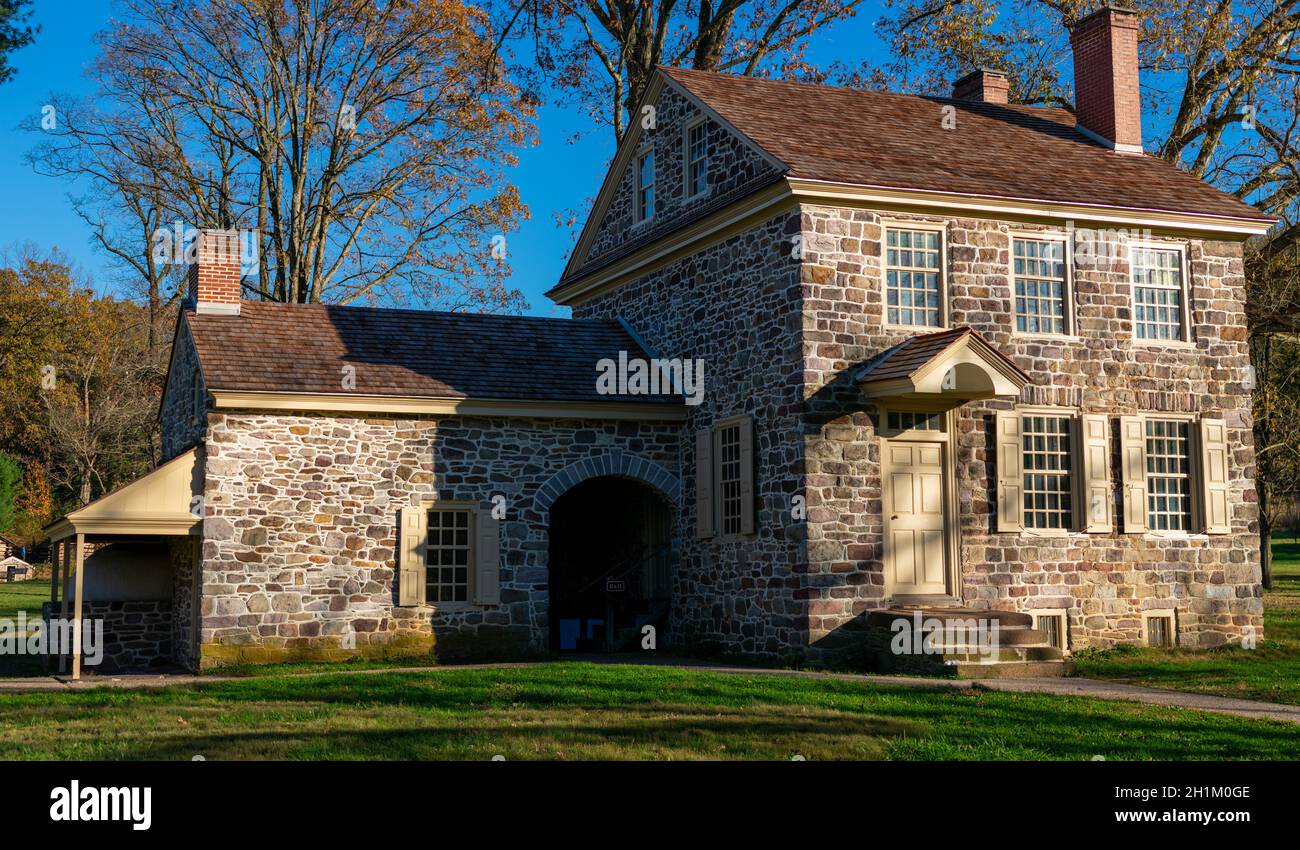 George Washington's Headquarters at Sunset at Valley Forge National ...