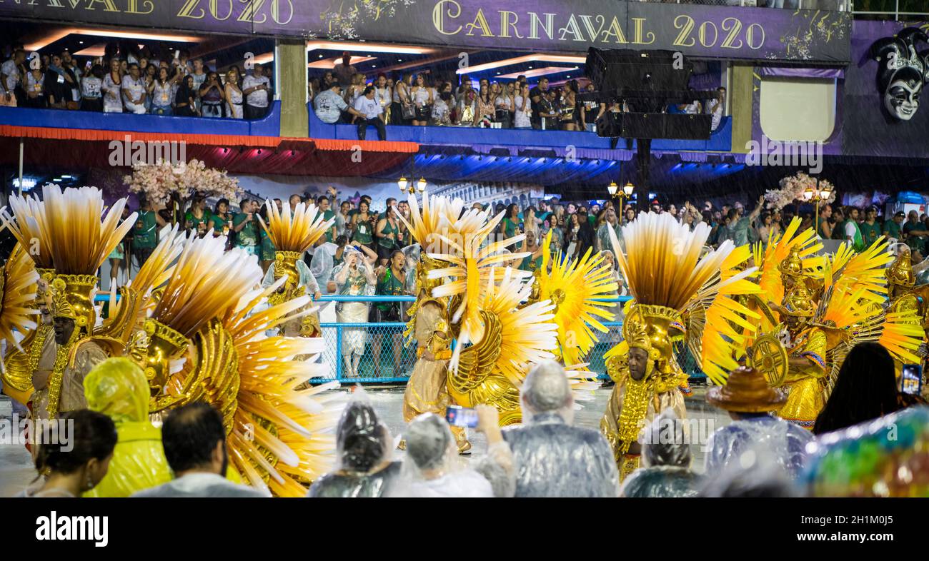 Rio de Janeiro, Brasil- February 29, 2020: Samba Parade at the 2020 ...