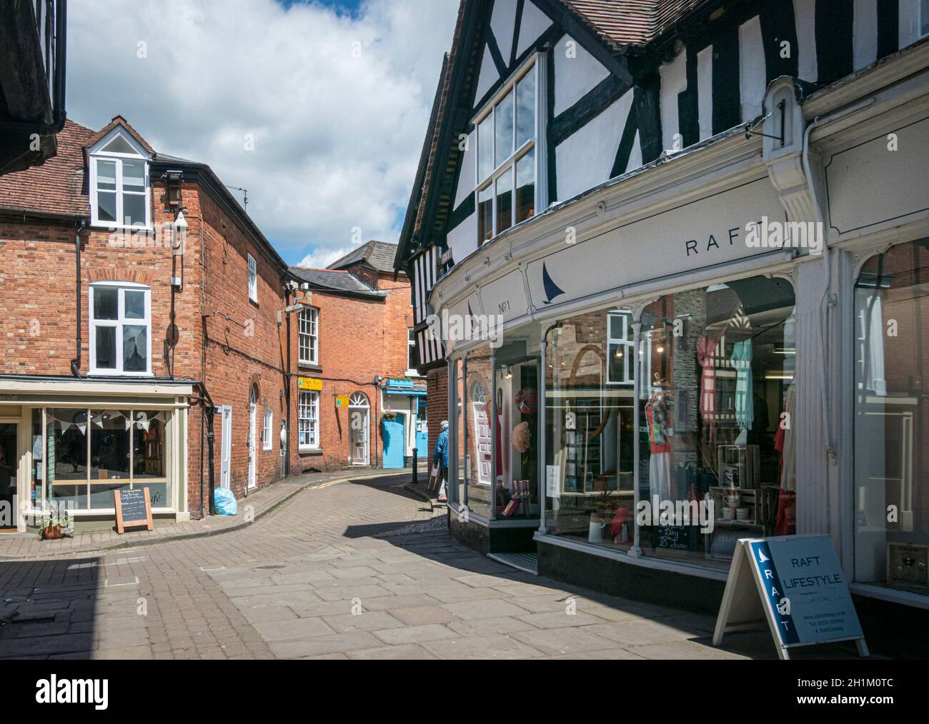 View of Church Street in the ancient market town of Ledbury ...