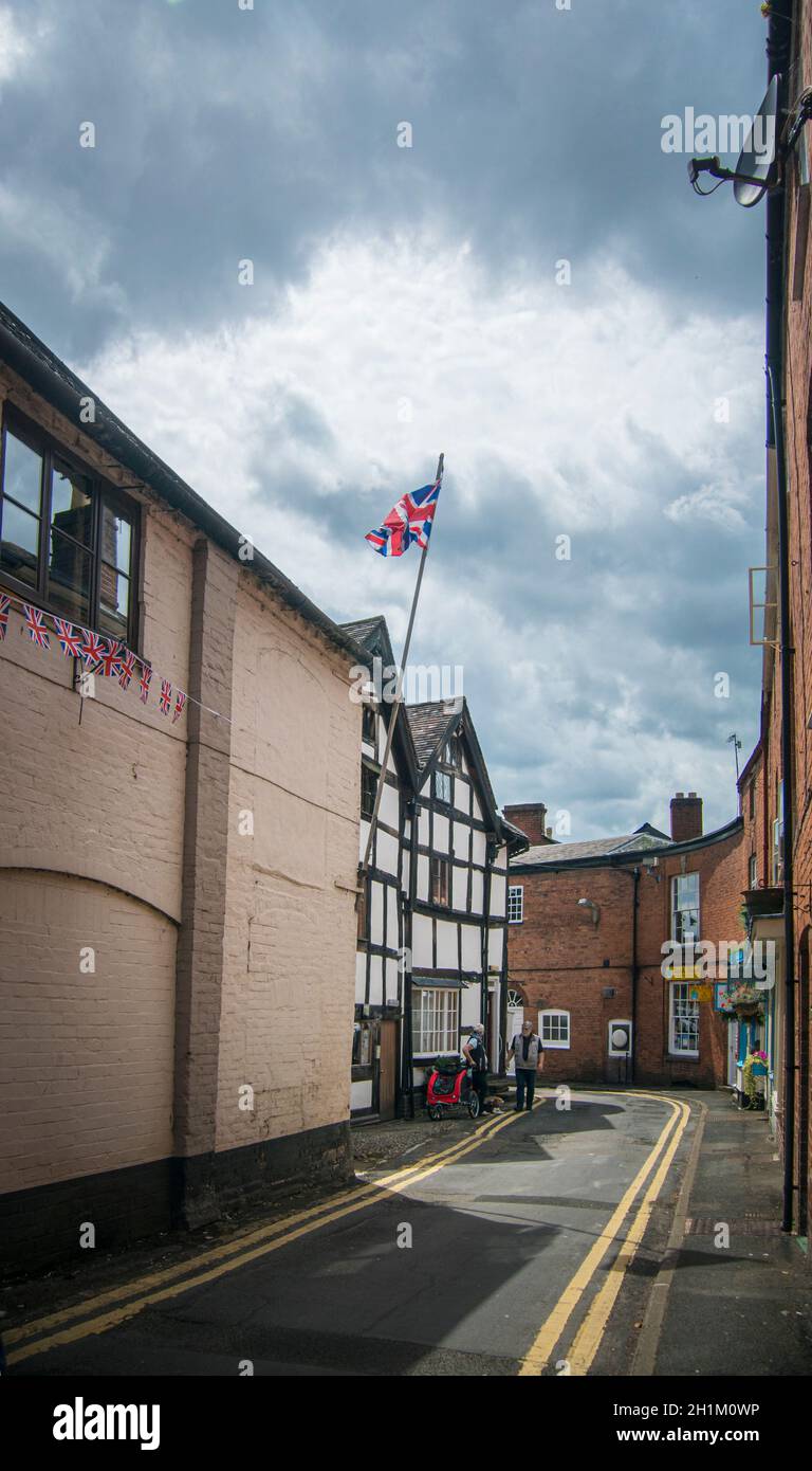 View of Church Street in the ancient market town of Ledbury ...