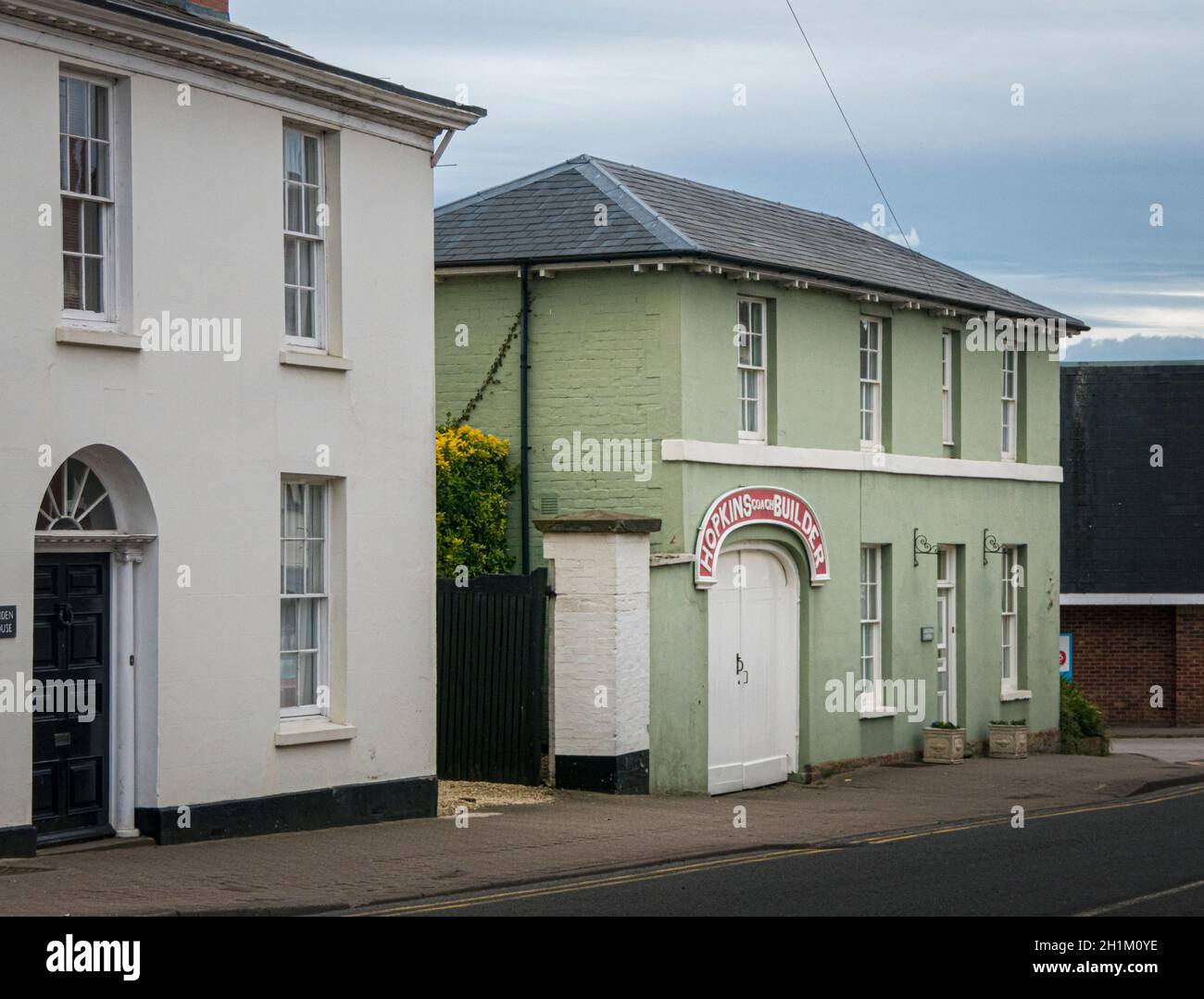 Street view of the ancient market town of Ledbury, Herefordshire, UK ...