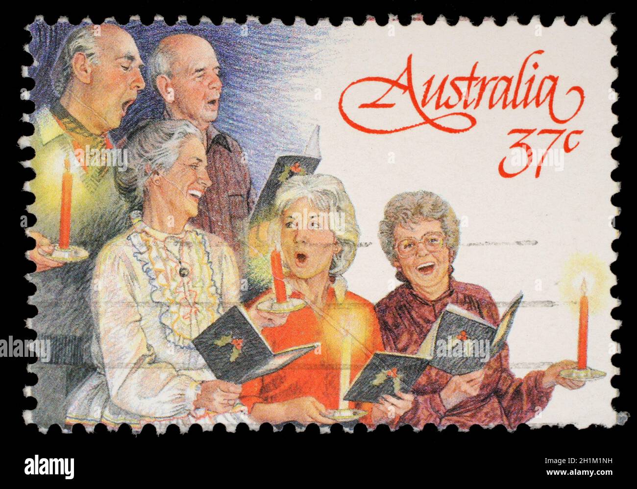 Stamp printed by Australia, shows Church Choir, circa 1988 Stock Photo ...
