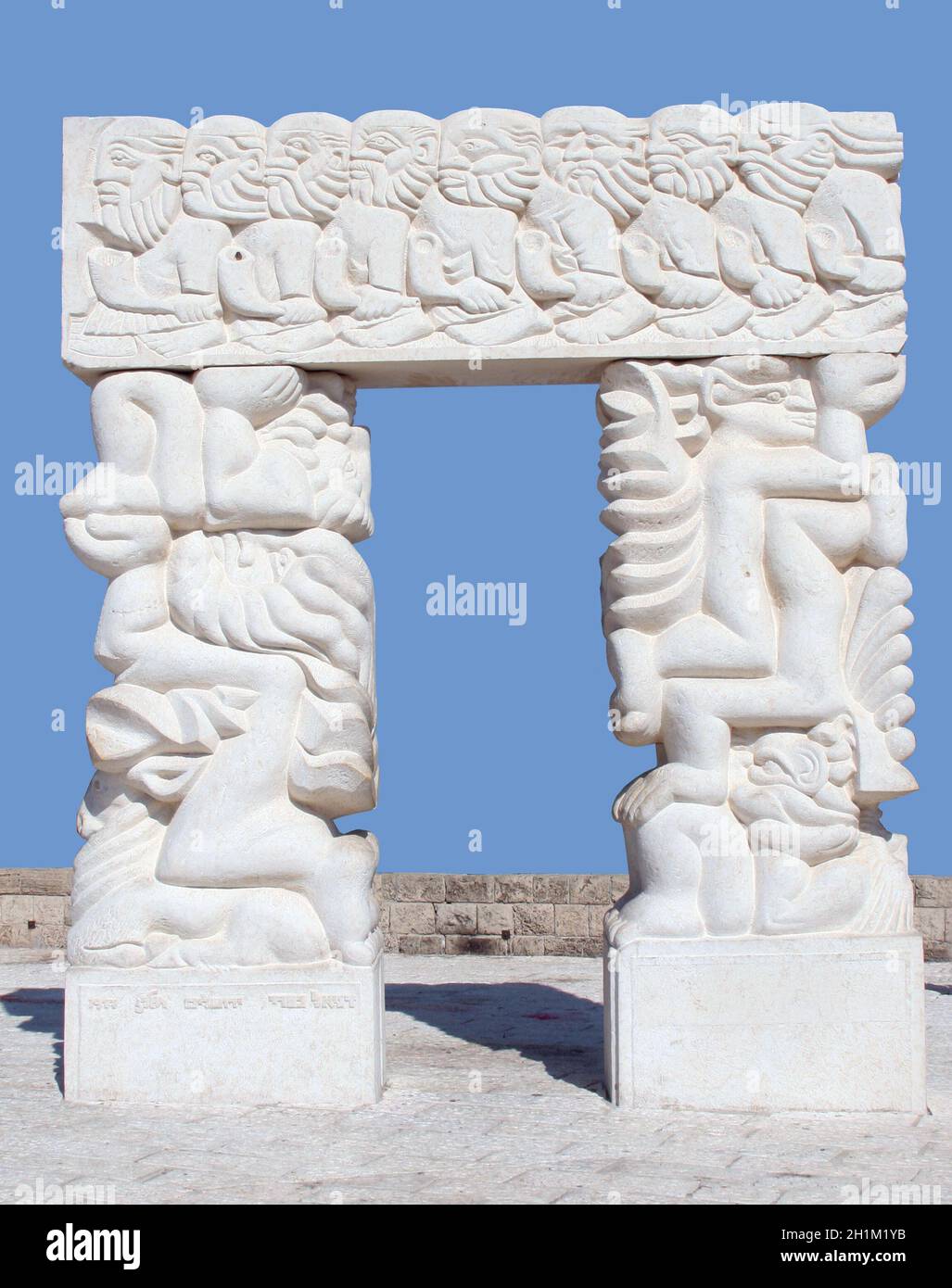 Jacob's dream, Statue in Jaffa south of Tel Aviv city, Israel Stock ...