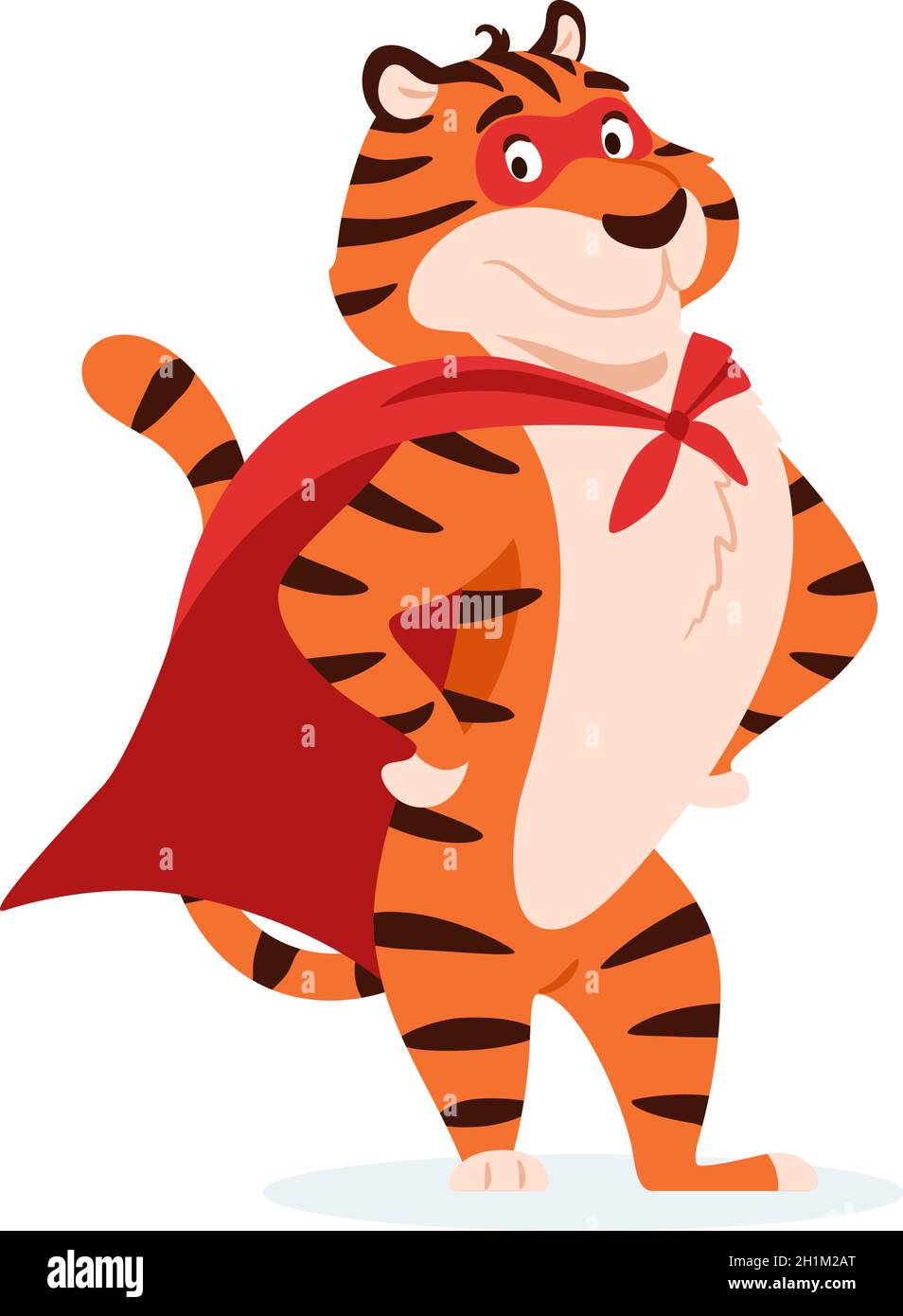 Cartoon illustration tiger standing hi-res stock photography and images ...