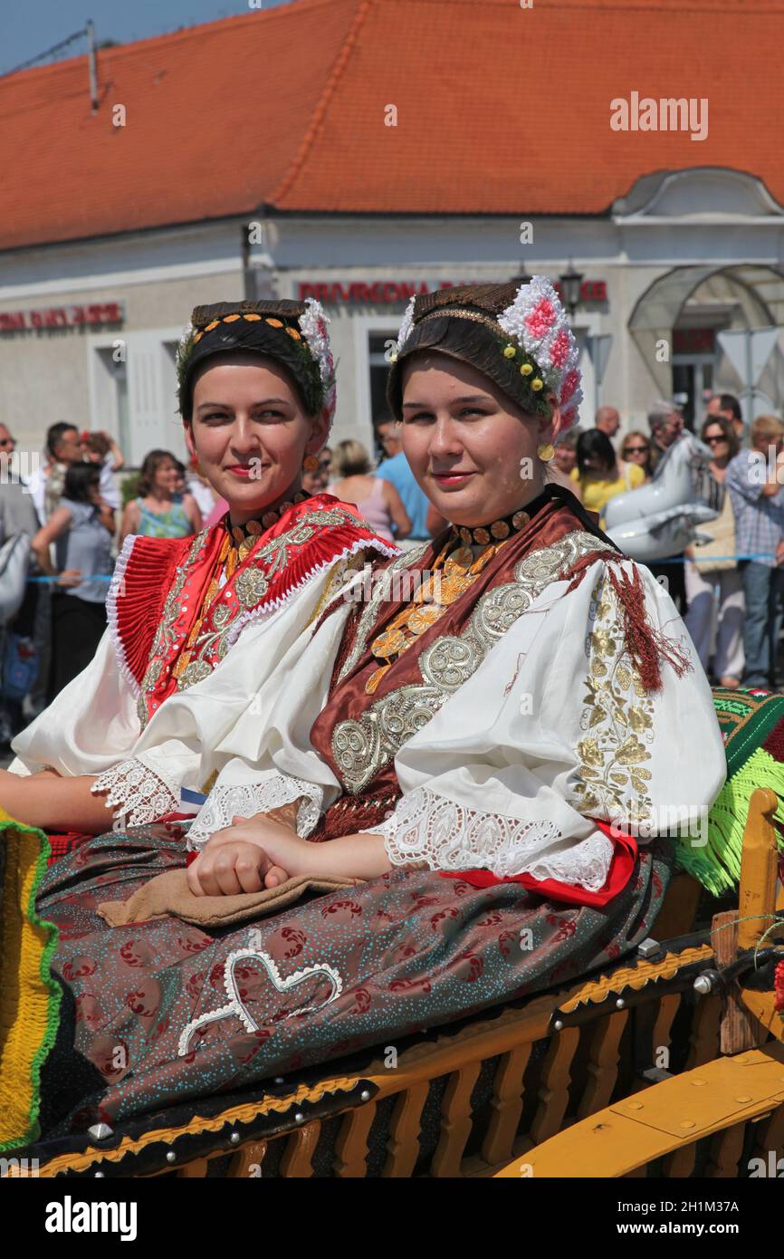 Horse and wedding wagon show during Dakovo vezovi (Dakovo Summer ...