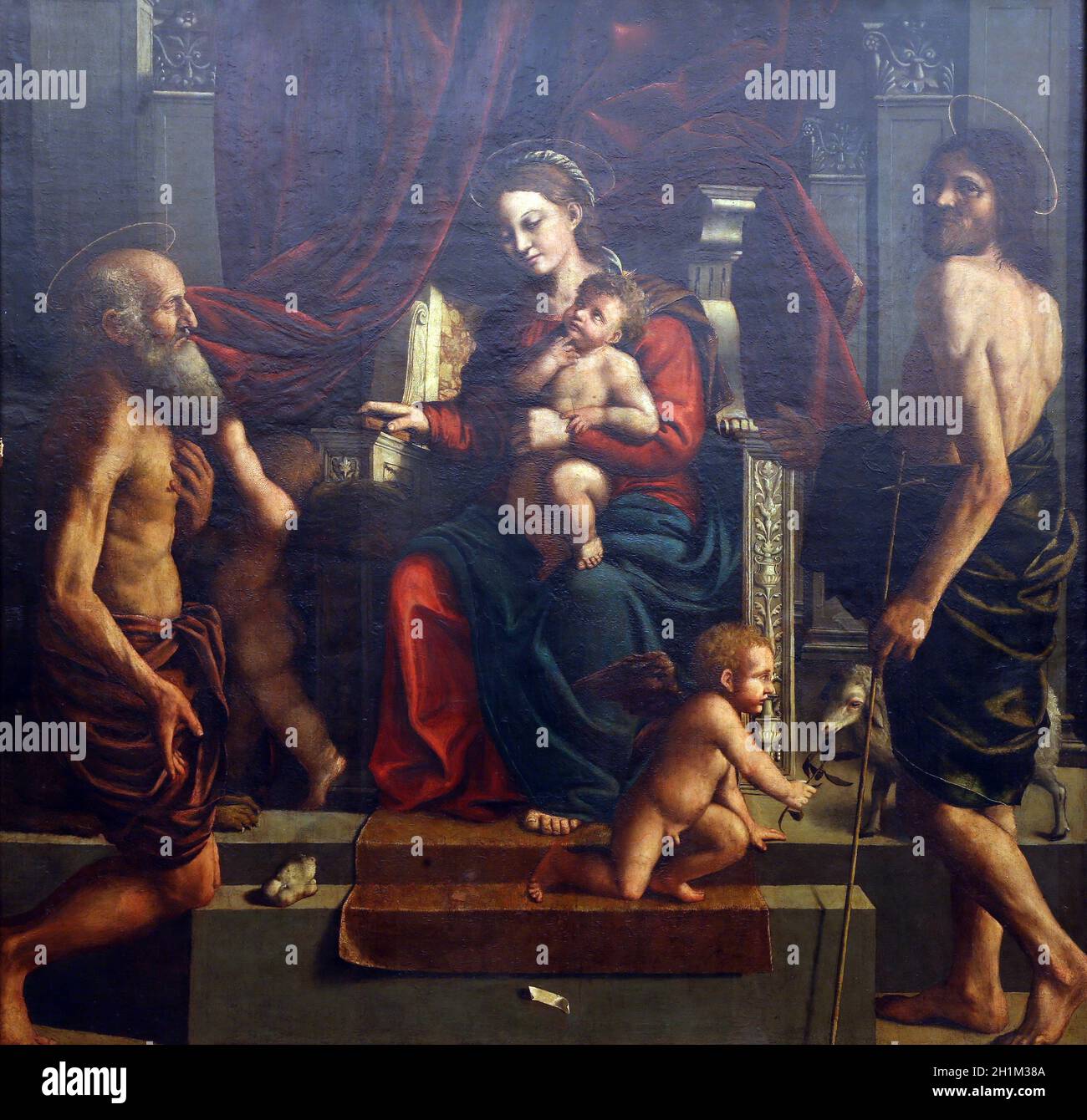 Girolamo da Carpi: Madonna and Child with Saint Jerome and John the ...