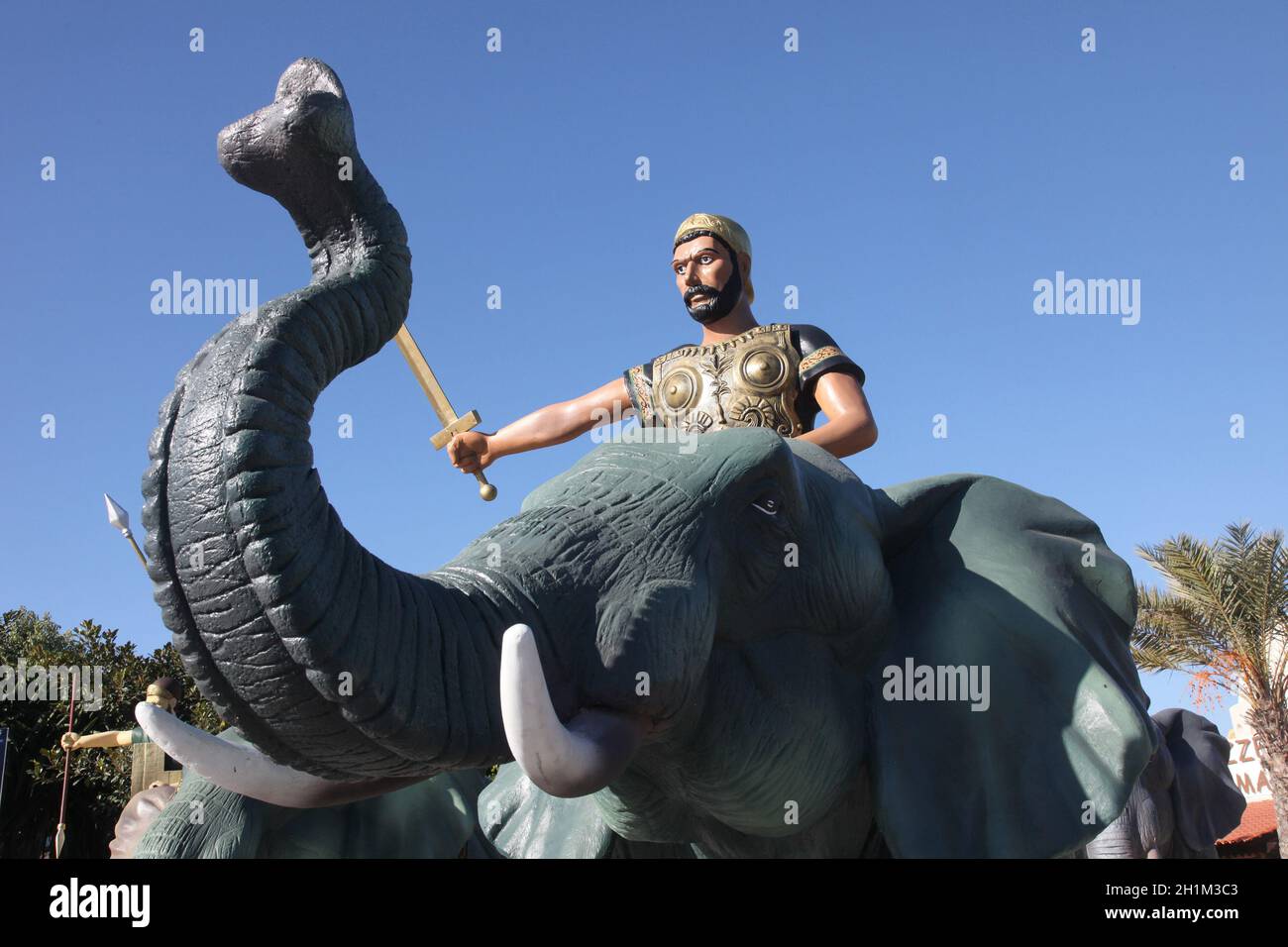 Hannibal riding on an elephant Stock Photo - Alamy