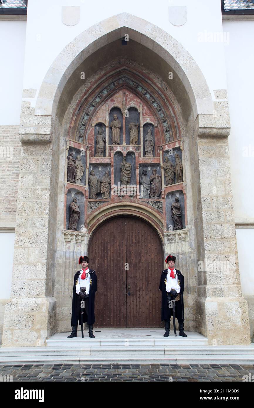 Guard of Honour of the Cravat Regiment on the south portal of the ...