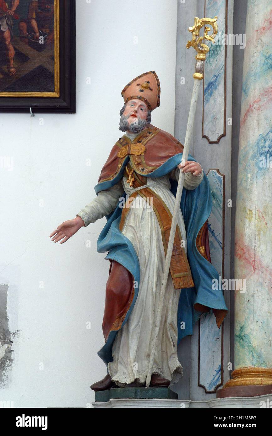 Statue of saint Stock Photo - Alamy