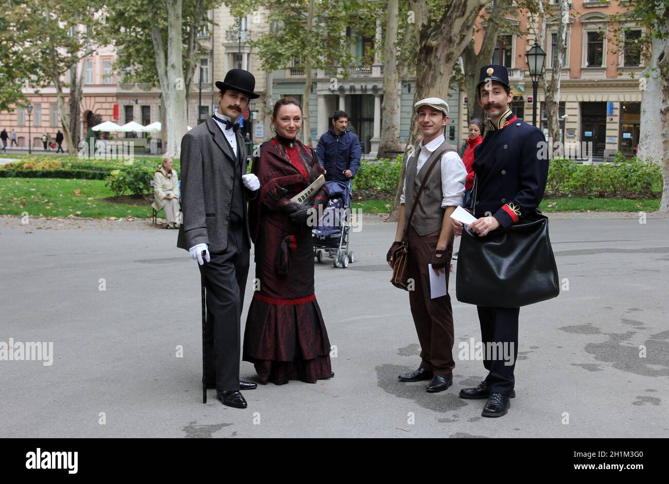Event Zagreb Time Machine, there was a promenade of the old city ...